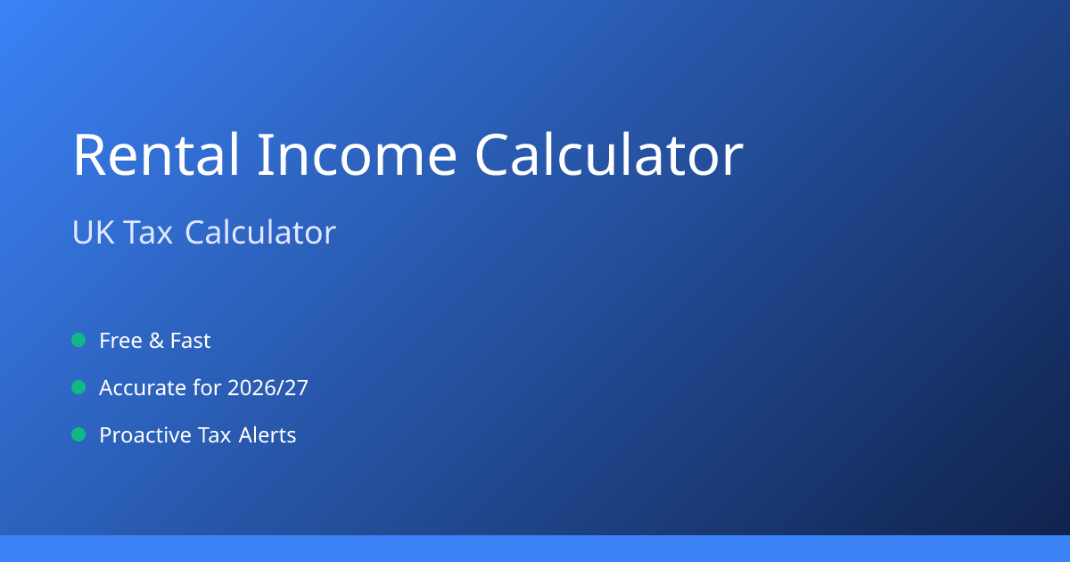 Rental Income Calculator UK 2026/27 | TaxRadar