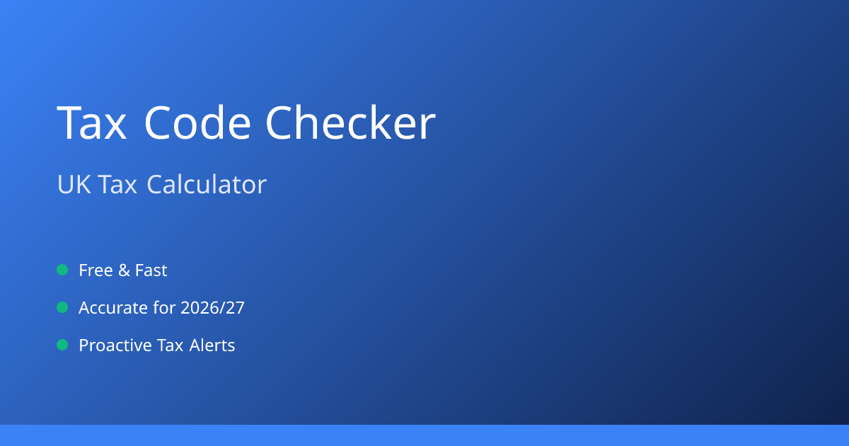 Tax Code Checker & Decoder Wizard (2026/27) | TaxRadar
